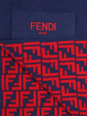 FENDI JR Sciarpa Double Ff Reversibile