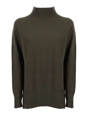KANGRA Cratere Neck Raglan Sleeve Top - Green