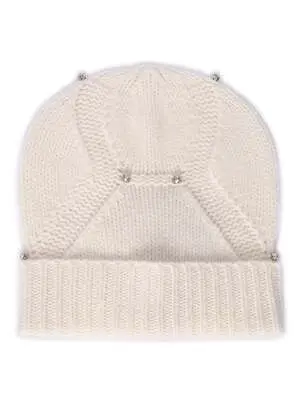 KANGRA Embroidered Beanie - White