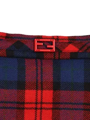 FENDI JR Tartan Skirt