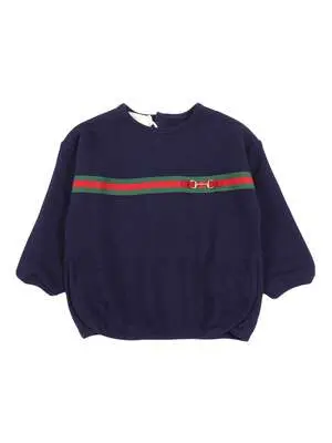 Gucci Long Sleeve Felted Cotton Sweatshirt
