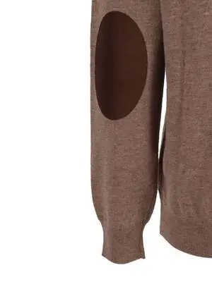 KANGRA Crewneck With Alcantara Patches - Red