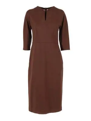 Fabiana Filippi Fitted Dress With 3/4 Sleeves - Red