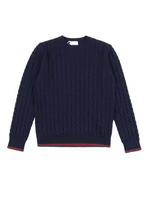 Gucci Cable Knit Crewneck Top