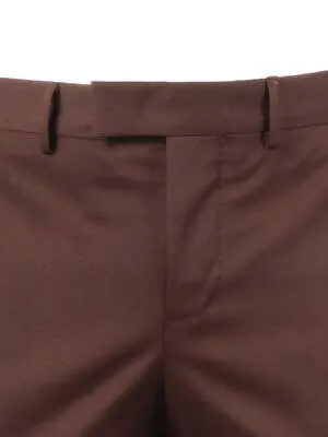 PT TORINO Flat Front Trousers With Diagonal And Flap Pockets