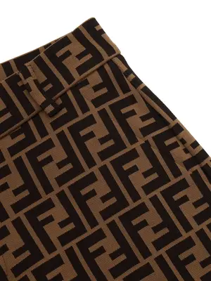 FENDI JR Ff Monogram Jersey Bermuda