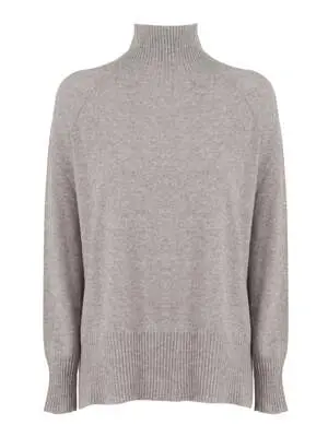 KANGRA Raglan Sleeve Sweater With Crater Neck