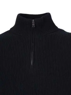 BALLANTYNE Half Zipped Pullover - Blu