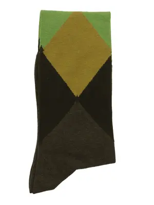 BALLANTYNE Argyle Socks Green