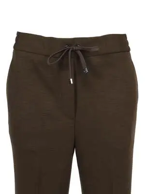 CIRCOLO 1901 Carrot C. Wv/ws Trousers - Green