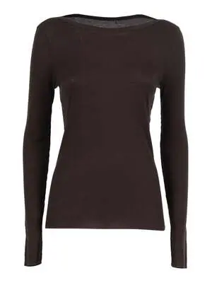 Majestic Filatures Long Sleeve Boatneck T-shirt - Red