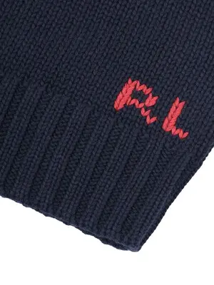 Polo Ralph Lauren Flag Intarsia Knit Sweater - Blu