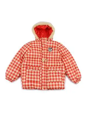 MINI RODINI Ritzratz Patch Gingham Puffer - Red