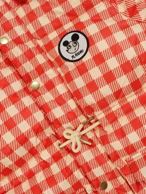 MINI RODINI Ritzratz Patch Gingham Puffer - Red