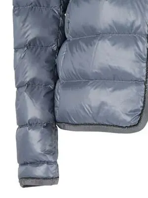 FAY Piuma Light Jacket With Grosgrain And Chain Detailing - Blu