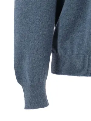 Fedeli Knitted Turtleneck Sweater - Blu