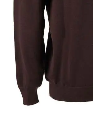 Fedeli V-neck Knitted Sweater - Red