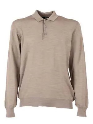 Fedeli Long Sleeve Knitted Polo Shirt