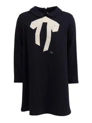 IL GUFO Long Sleeve Dress - Blu