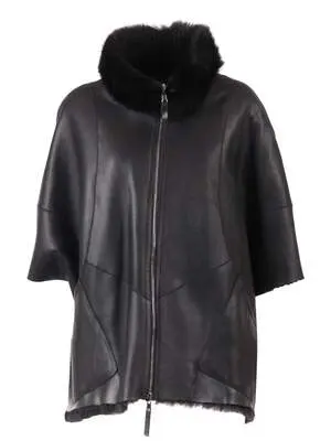 DIEGO M Nappa Cape With Toscana Details