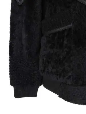 DIEGO M Nappa Leather Jacket With High Collar