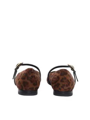 SERGIO LEVANTESI Venere56 Leopard Print Velvet Mary Jane - Red