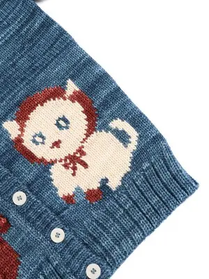 MISHA & PUFF Three Little Kittens Cardigan - Blu