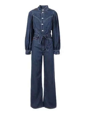 7 For All Mankind Ultra Hr Jo Jumpsuit - Blu