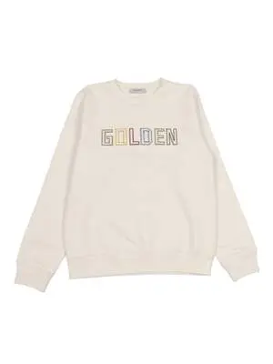 GOLDEN GOOSE Crew Neck Fleece Sweatshirt - White