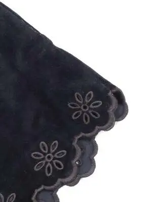 Chloé Floral Embroidered Velvet Skirt