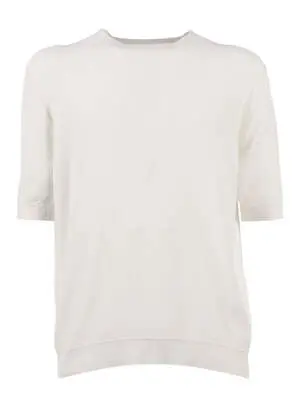 BALLANTYNE Short Sleeve Pullover - White