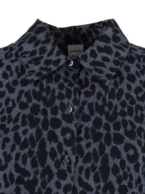 Aspesi Animal Print Button-down Shirt - Blu