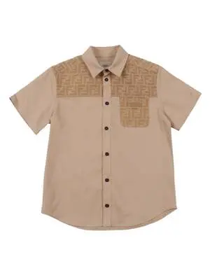 FENDI JR Camicia Eavy Gabardine