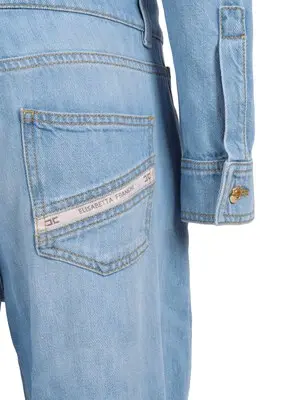 Elisabetta Franchi Denim Jumpsuit - Blu