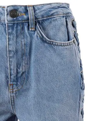 ROTATE BY BIRGER CHRISTENSEN Twisted Lacing Jeans - Blu