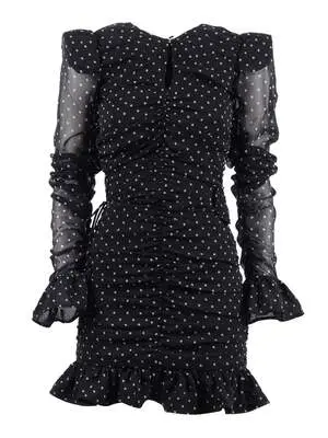 ROTATE BY BIRGER CHRISTENSEN Printed Long Sleeve Dress