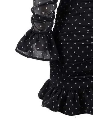 ROTATE BY BIRGER CHRISTENSEN Printed Long Sleeve Dress