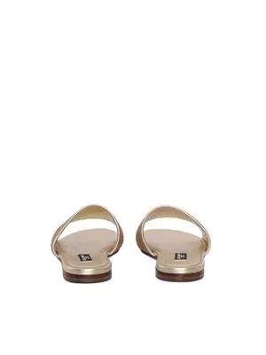 Dolce & Gabbana Flat Slides - Gold