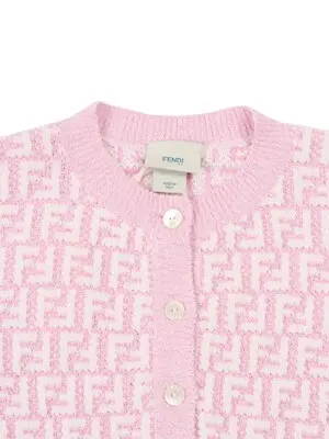 FENDI JR Cardigan In Ff Viscose Knit