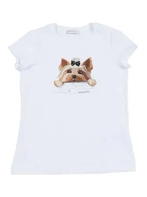 Monnalisa Regular Fit Tee With Graphic - White