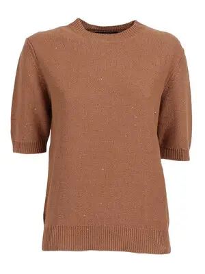 Fabiana Filippi Short Sleeve Linen Top - Other