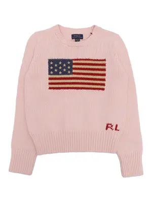 Polo Ralph Lauren Sweater With American Flag - Red
