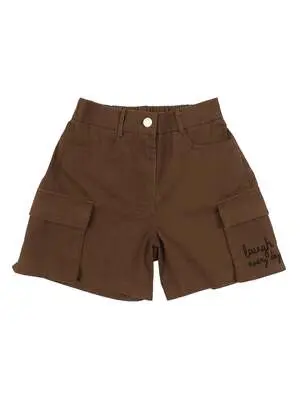 Monnalisa Canvas Shorts With Pockets