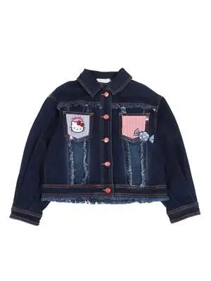 Monnalisa Patchwork Denim Jacket - Blu
