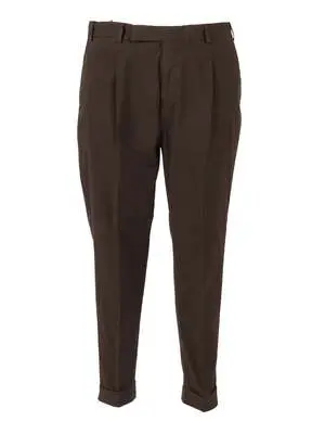 PT TORINO Pleated Trousers With Turn Up Hem