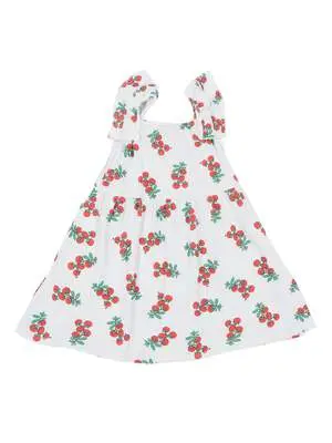 BOBO CHOSES Ruffled Dress With Tomato Print - Blu