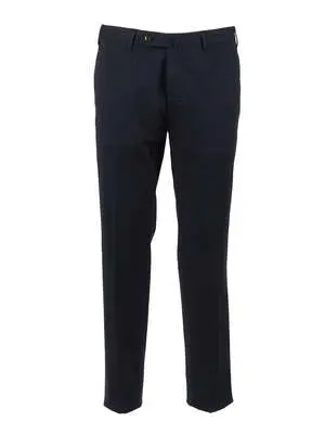 PT TORINO Slim Flat Front Trousers - Blu