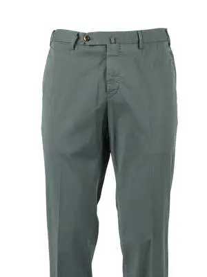 PT TORINO Slim Flat Front Trousers - Green