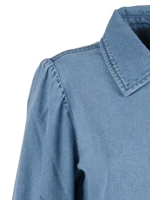 7 For All Mankind Puff Sleeve Hana Shirt - Blu
