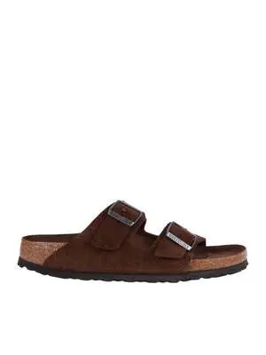 BIRKENSTOCK Arizona Suede Leather Sandals Red